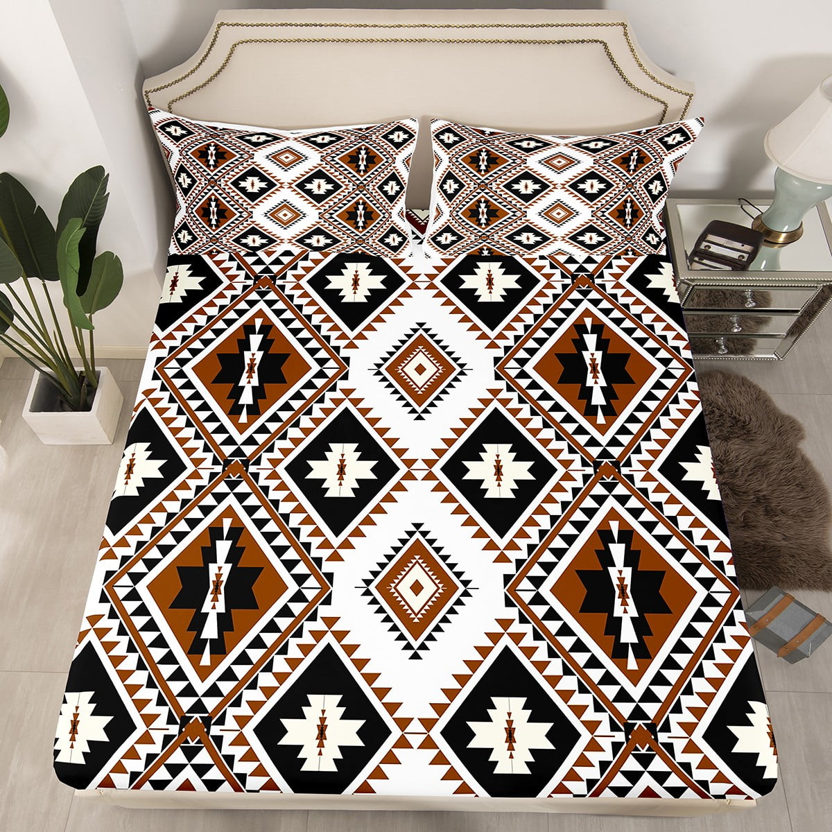 Customer reviews for Bohemian Fitted Sheet Twin Western Boho Aztec Bed ...