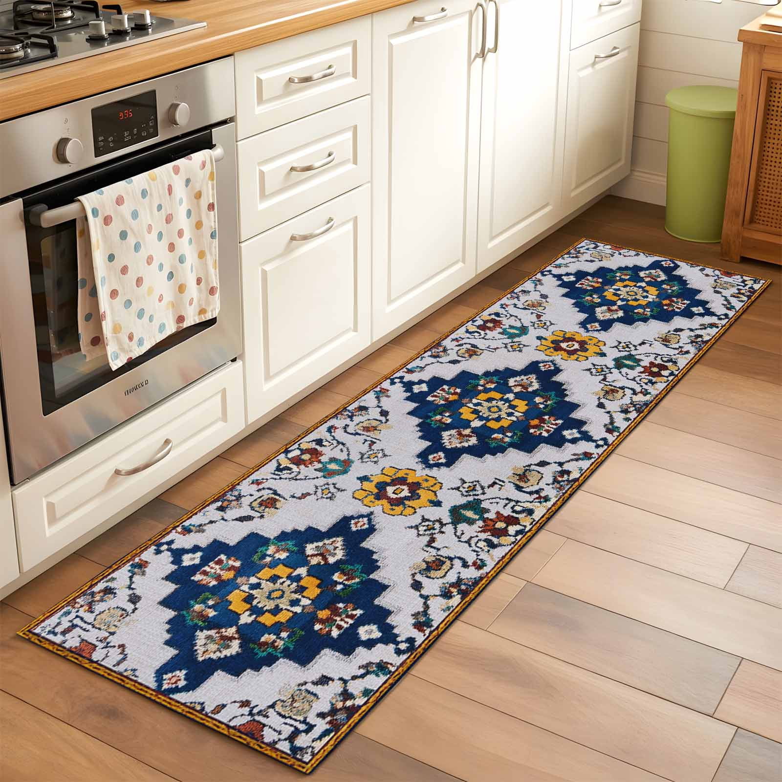 Bohemian Floral 2x6 Runner Rug for Hallway Walkway Kitchen Galley ...