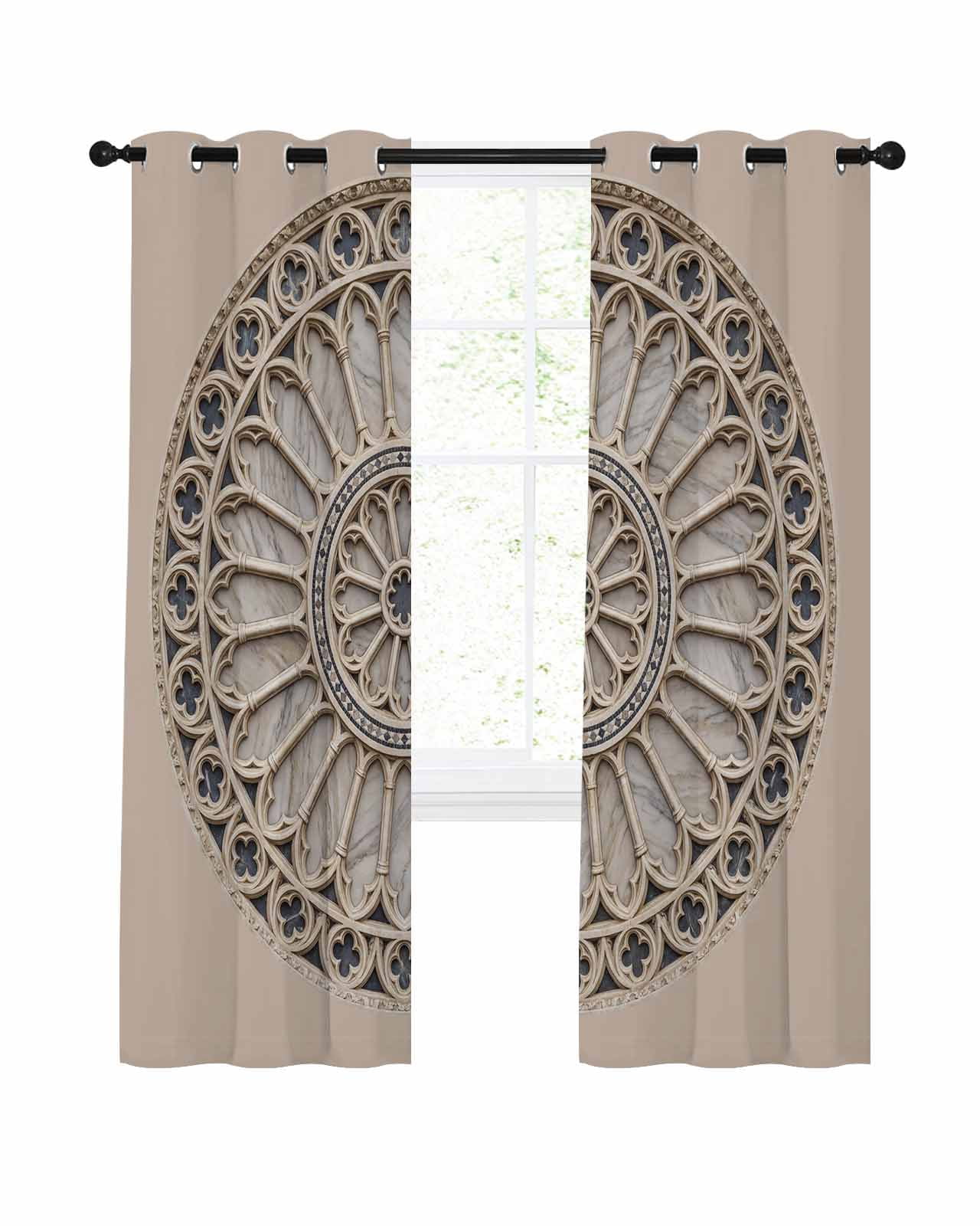 Bohemian Floral Blackout Curtains for Bedroom Living Room, Vintage Boho ...