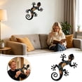 Bohemian Floral Gecko Wall Art Vintage Metal Forest Animal Sculpture ...