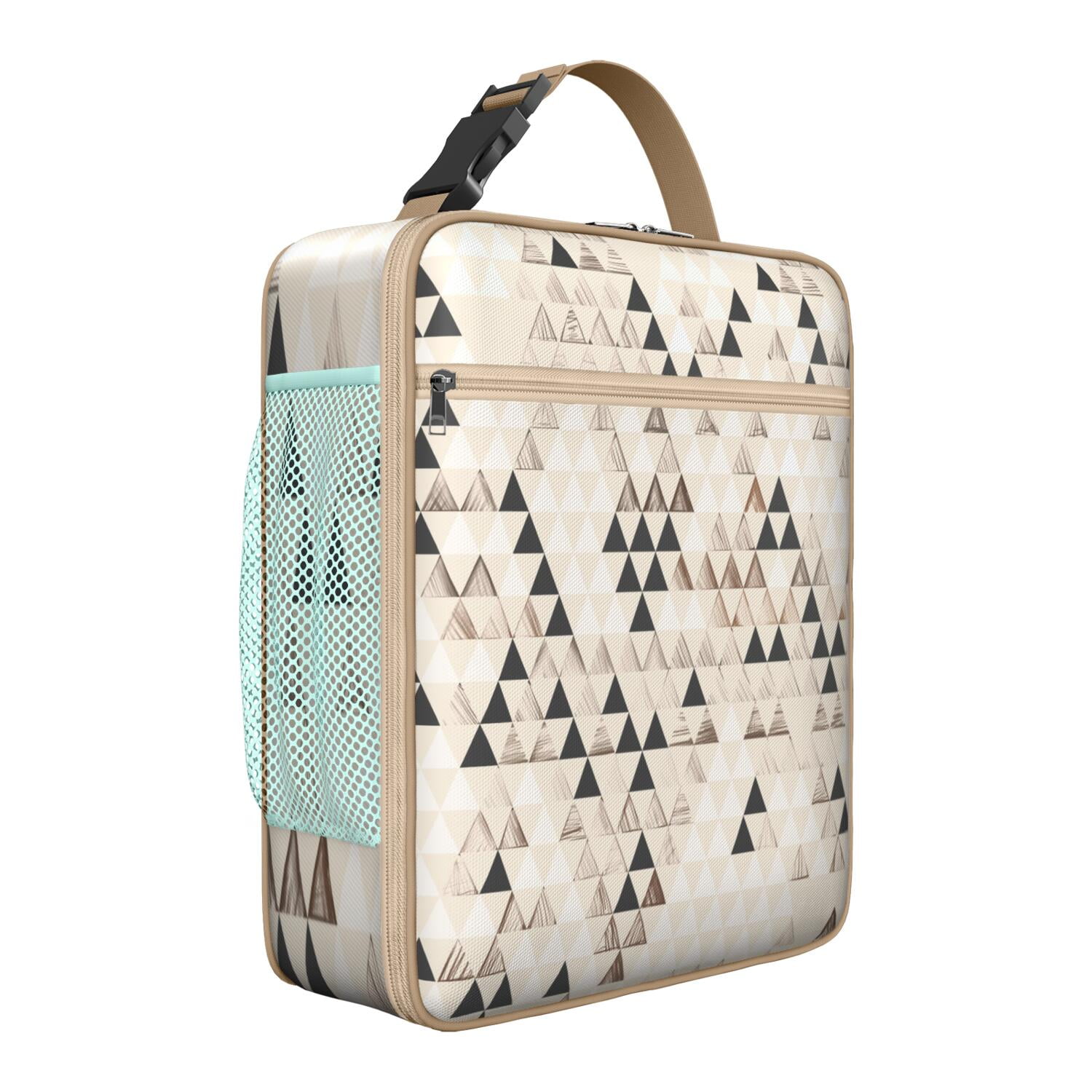 Bohemian Floral Insulated Lunch Tote, Reusable Thermal Bag with ...