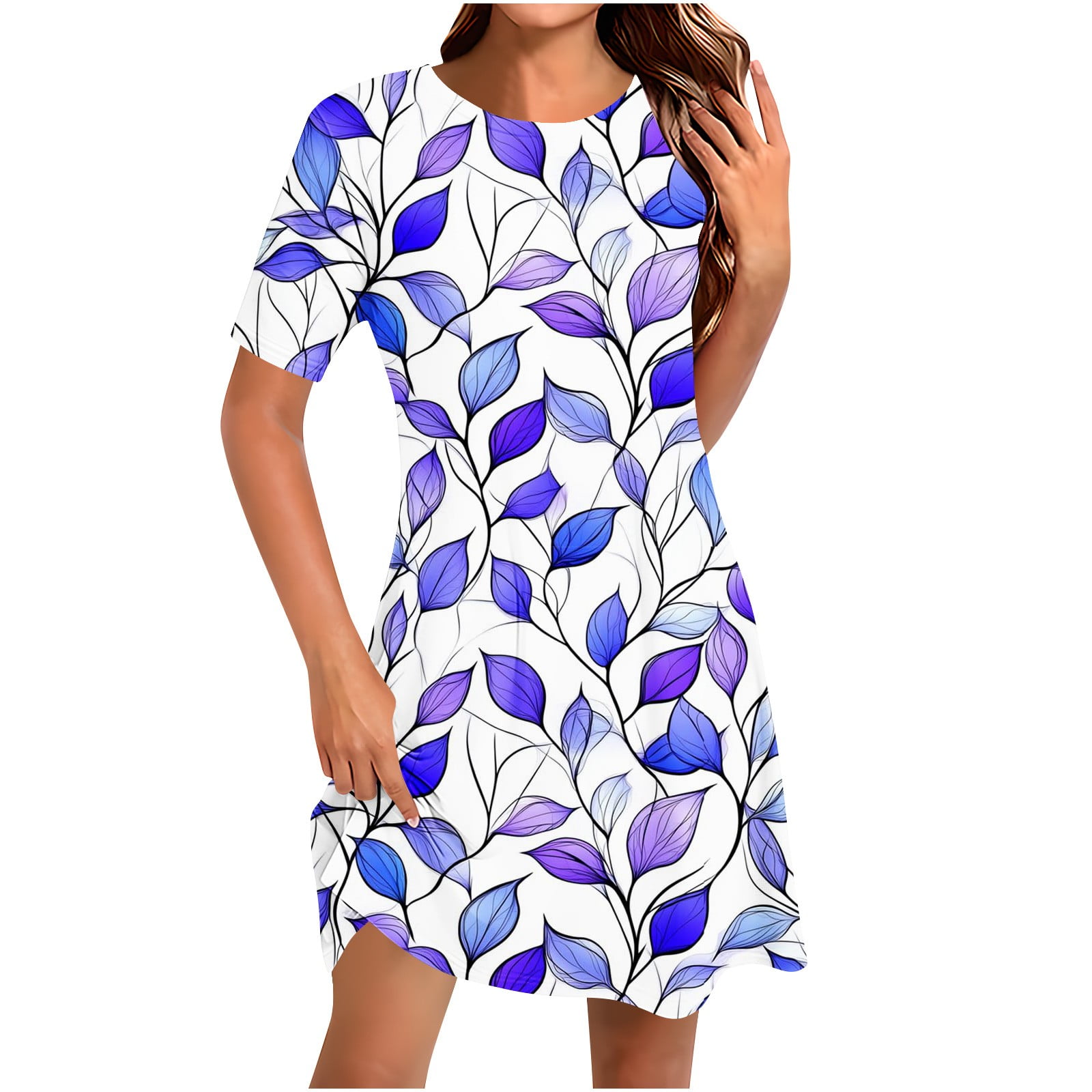 Bohemian Floral Print Mini Dress for Women 2025 Trendy Outdoor Beach ...