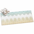 Bohemian Floral Texture Area Rug, Blue Yellow Ethnic Retro Non-Slip ...
