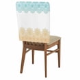 Bohemian Floral Texture Chair Back Covers Set of 1, Blue Yellow Ethnic ...