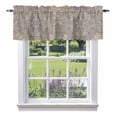 Bohemian Floral Valances for Windows Blue Beige Geometric Petals Boho ...