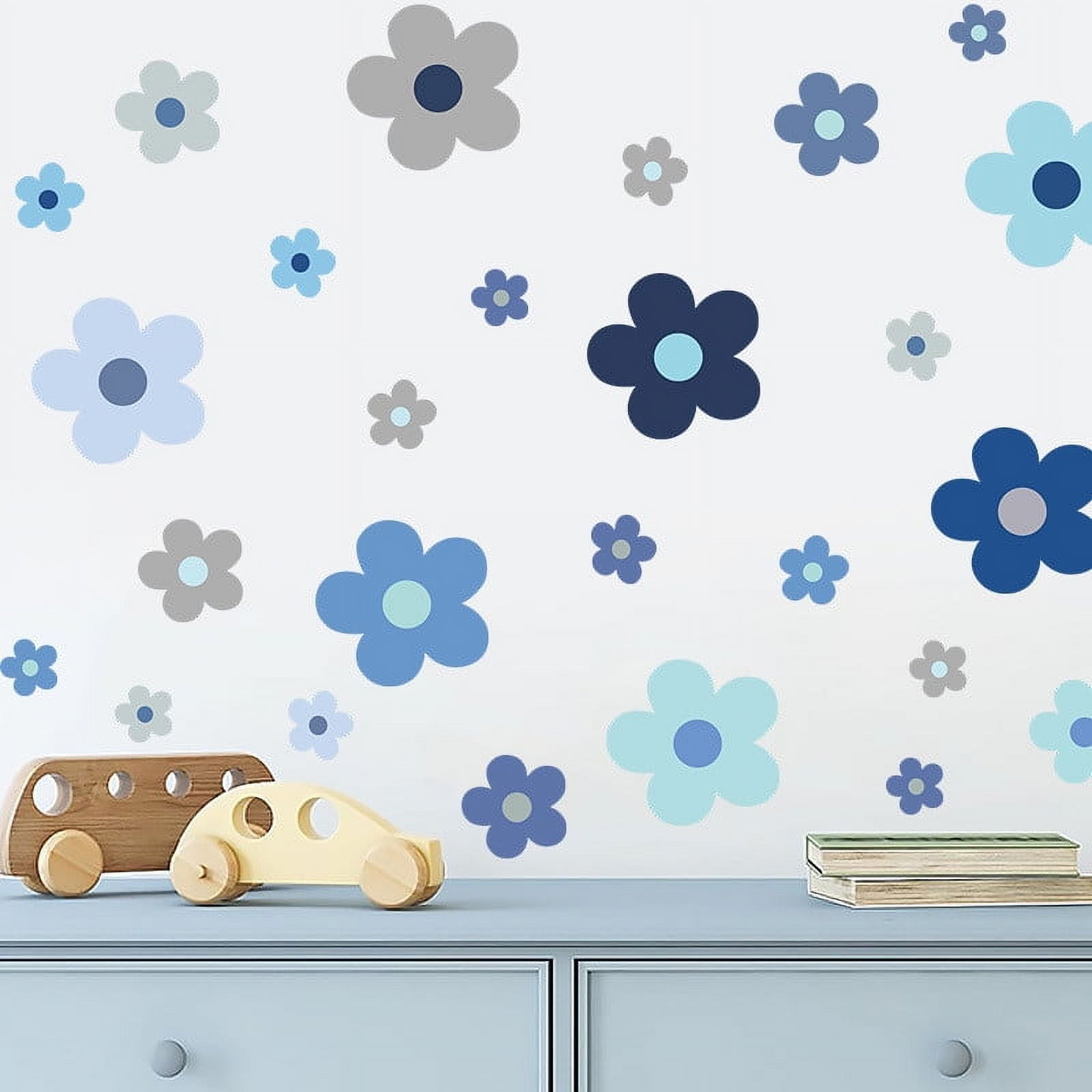Bohemian Floral Wall Stickers | PVC Self-Adhesive Removable Window ...