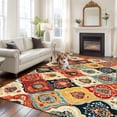 Bohemian Floral Washable Area Rug 5x7 Moroccan Exotic Colored Floral ...
