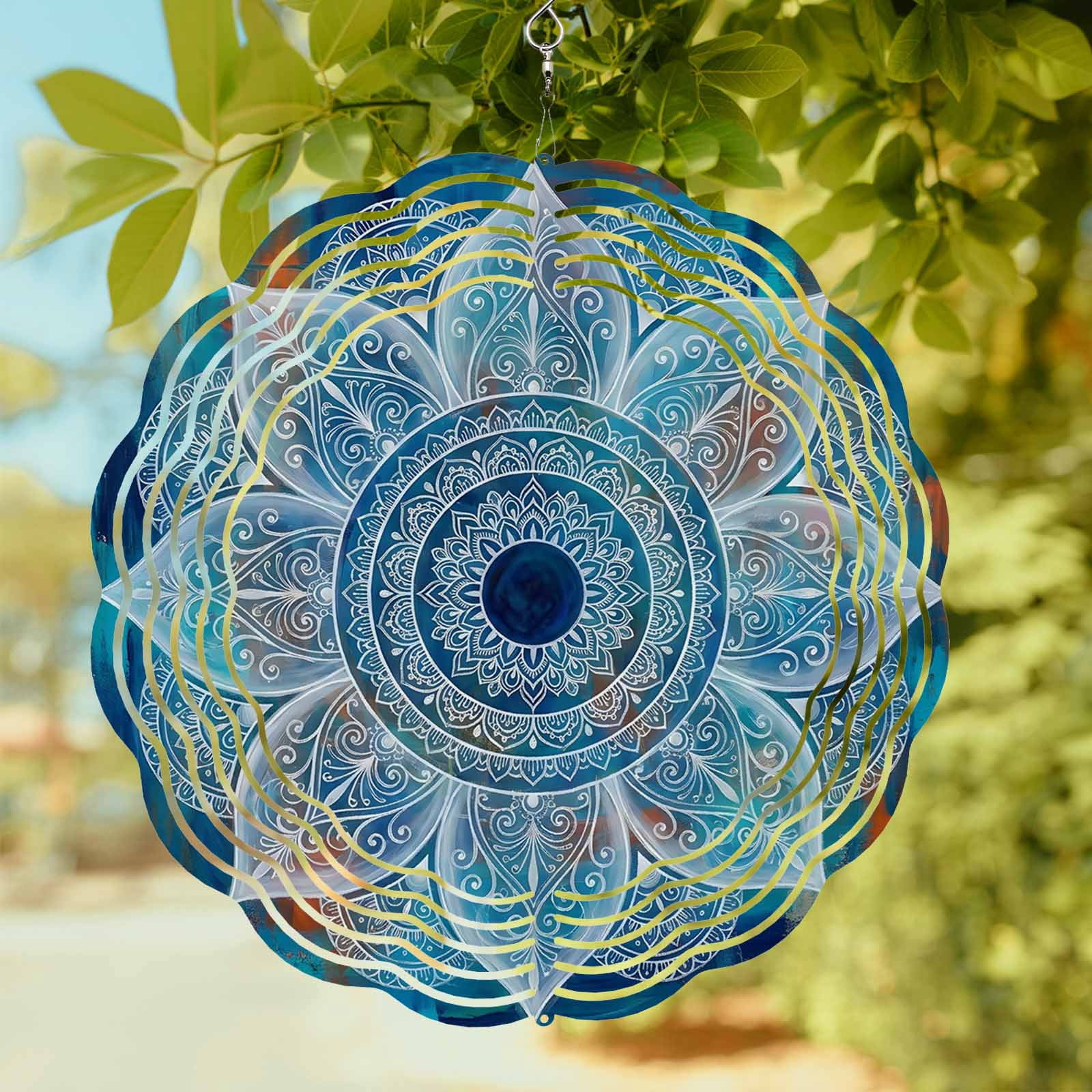 Bohemian Floral Wind Spinner for Garden Yard 12In, Art Boho Sacred ...