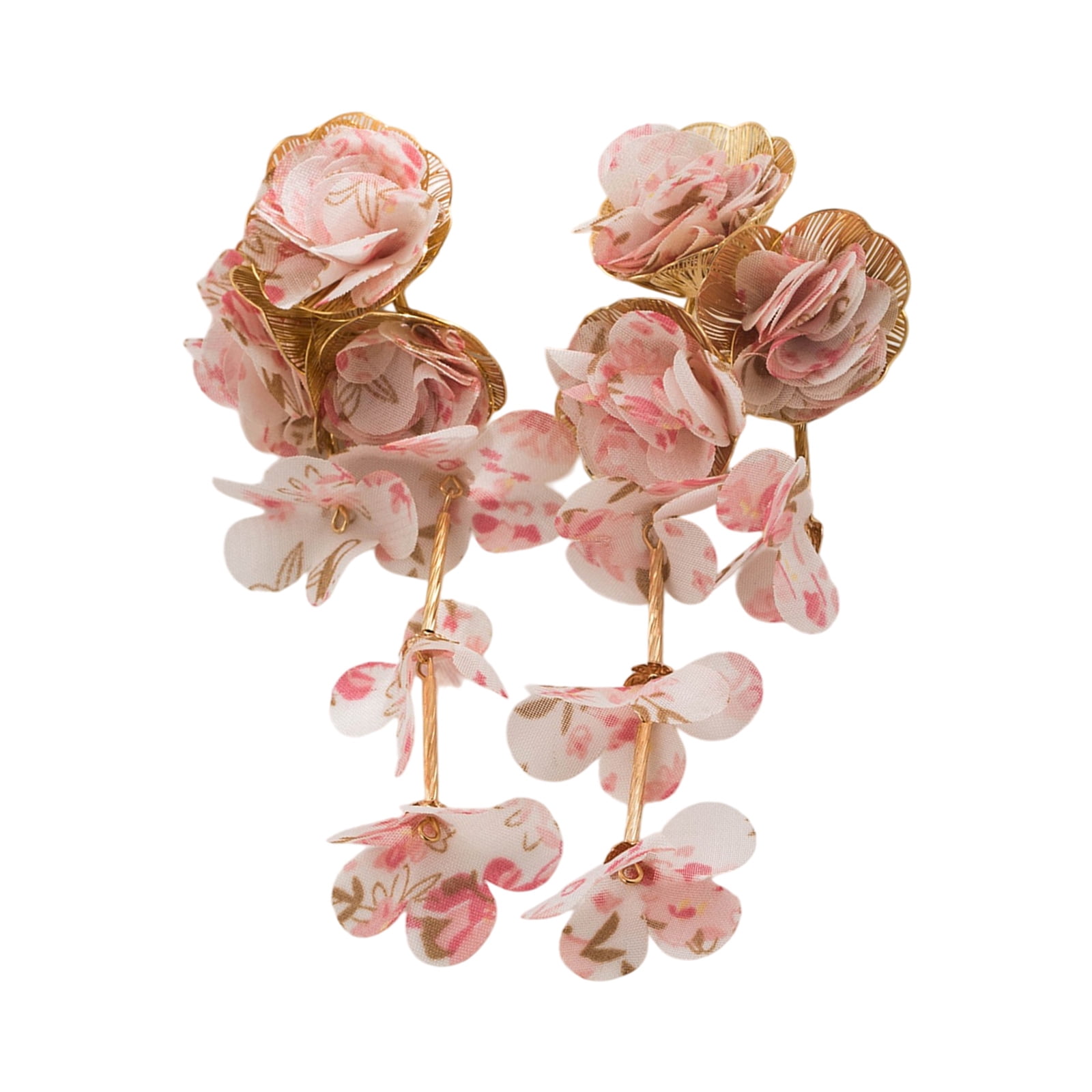 Bohemian Flower Dangle Earrings Delicate Multilayer Chiffons Designs ...