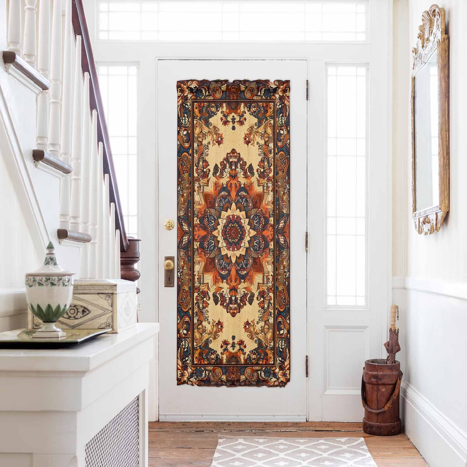 Bohemian Flower Door Curtains for Door Window, French Sidelight Front ...