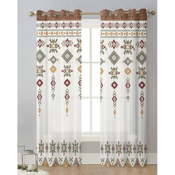 Bohemian Flower Mandala Retro Ethnic Tulle Living Room ration ...