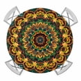 Bohemian Flower Round Tablecloth for 45-54 Inch Tables,Fitted Table ...