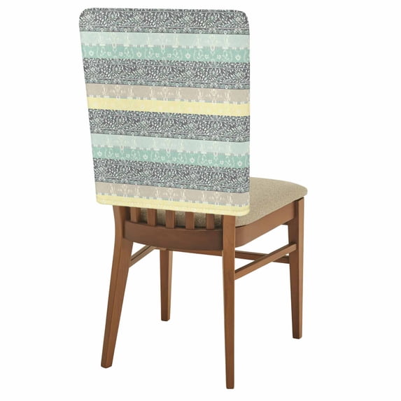 Bohemian Flowers Chair Back Covers Set of 8, Retro Ethnic Abstract ...