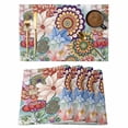 Bohemian Flowers Cotton Linen Placemats Set of 1, Vintage Colorful ...