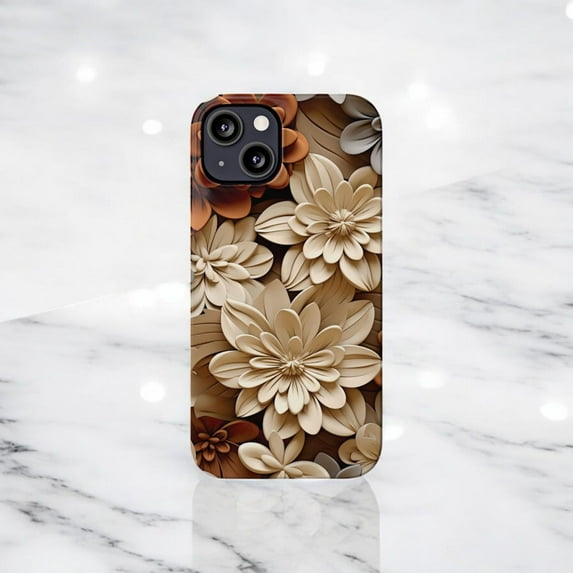 Bohemian Flowers Floral Slim Snap Phone Case with iPhone 17 to 11 Pro ...