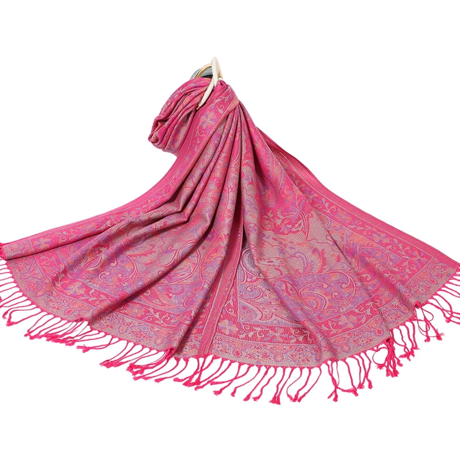 Bohemian Fringed Scarf Shawl Wrap Cotton Shawl Ethnic Design Casual ...