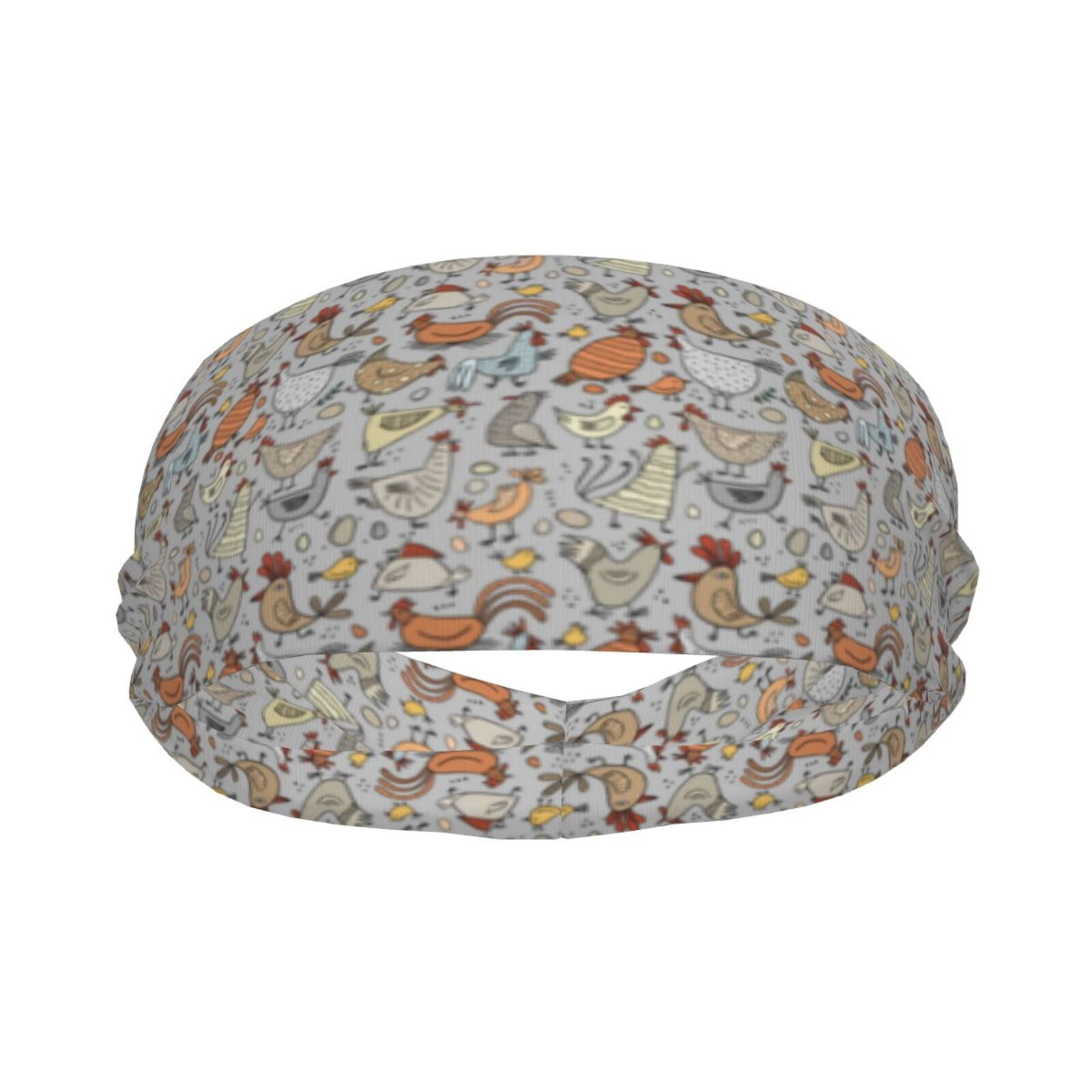 Bohemian Funny Cute Chicken Sweat Bands Headbands for Women Men ...