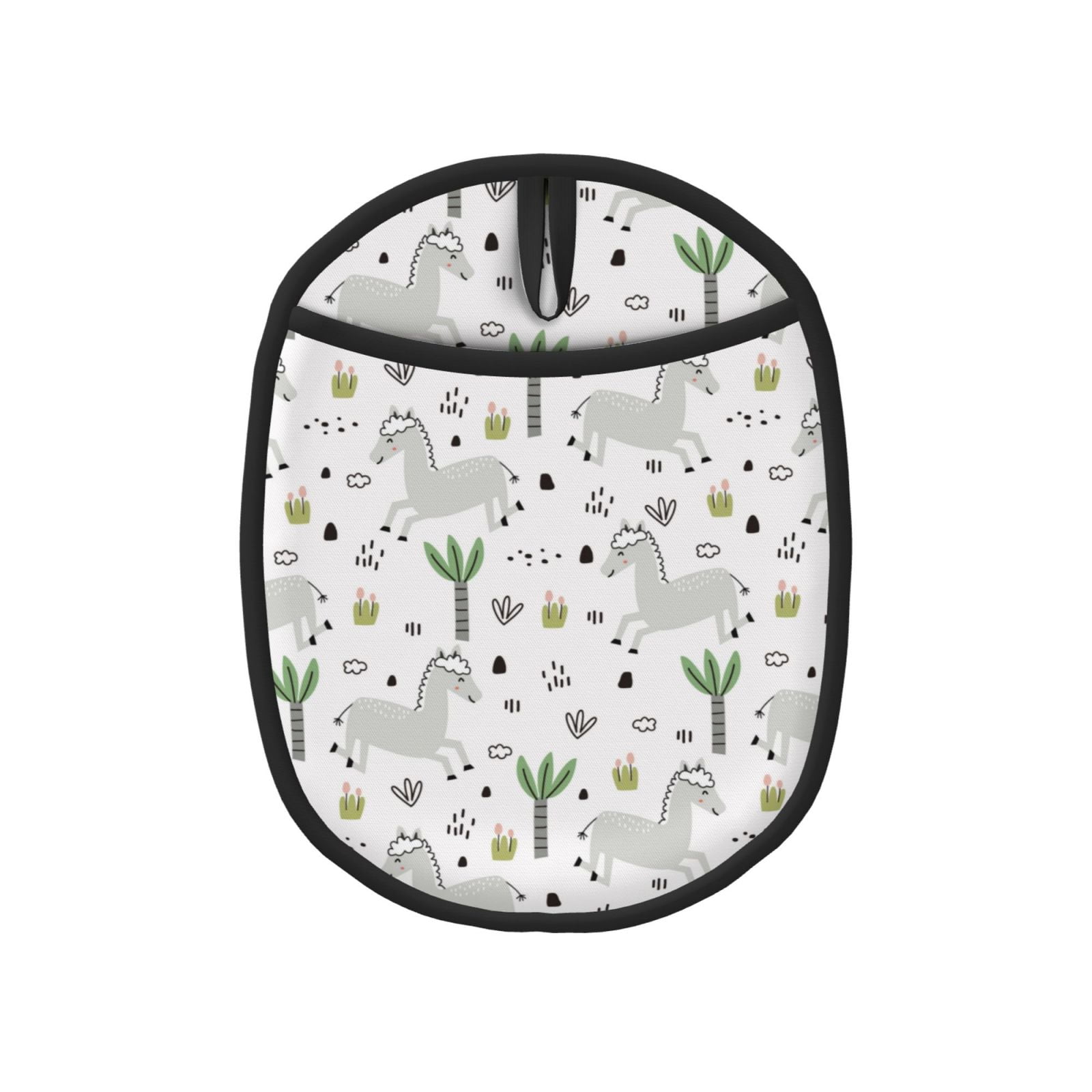 Bohemian Funny Cute Horse White Pot Holders for Kitchen - Heat ...