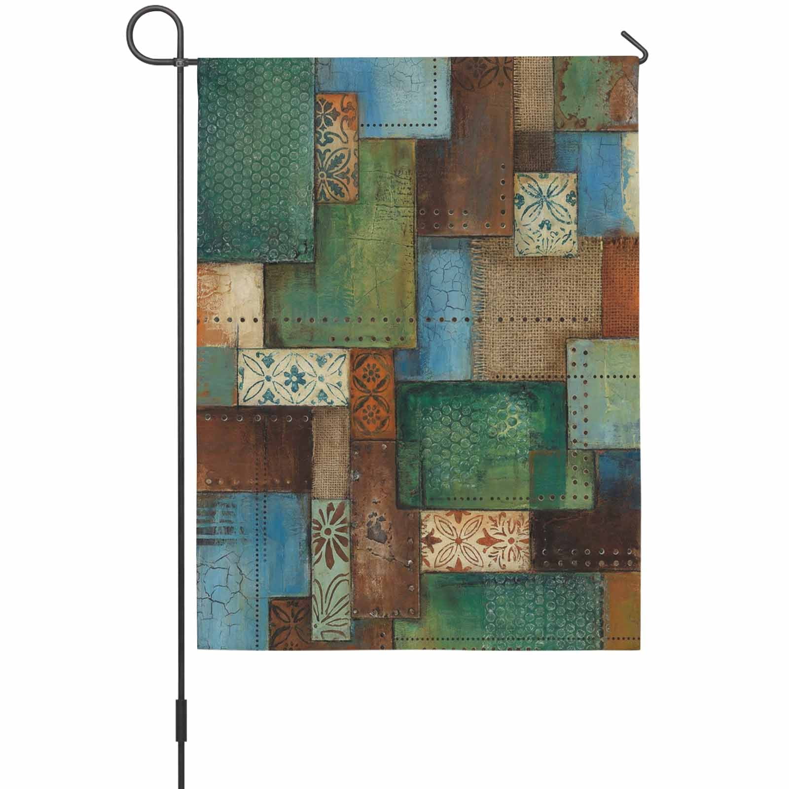 Bohemian Garden Flag 12 x 18 Inches, Modern Mottled Art Prints ...