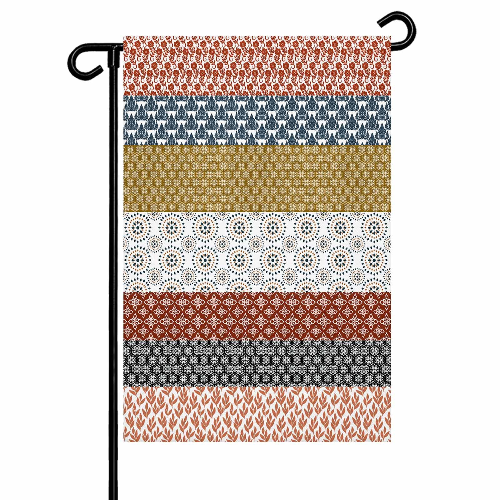 Bohemian Garden Flag 12x18 Inch Tribal Geometric Stripes Double Sided ...