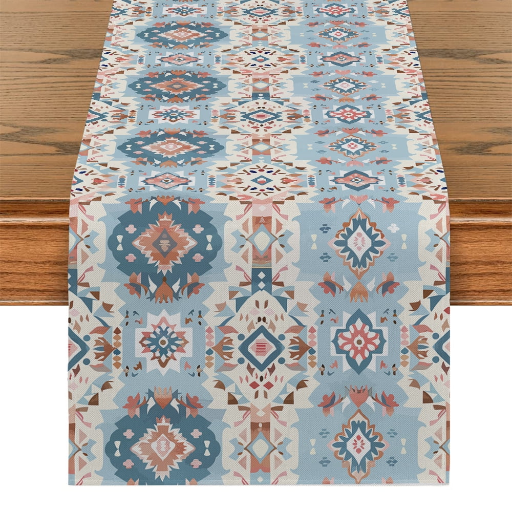 Bohemian Geometric Ethnic Table Runners Party Table r Farmhouse Dining ...