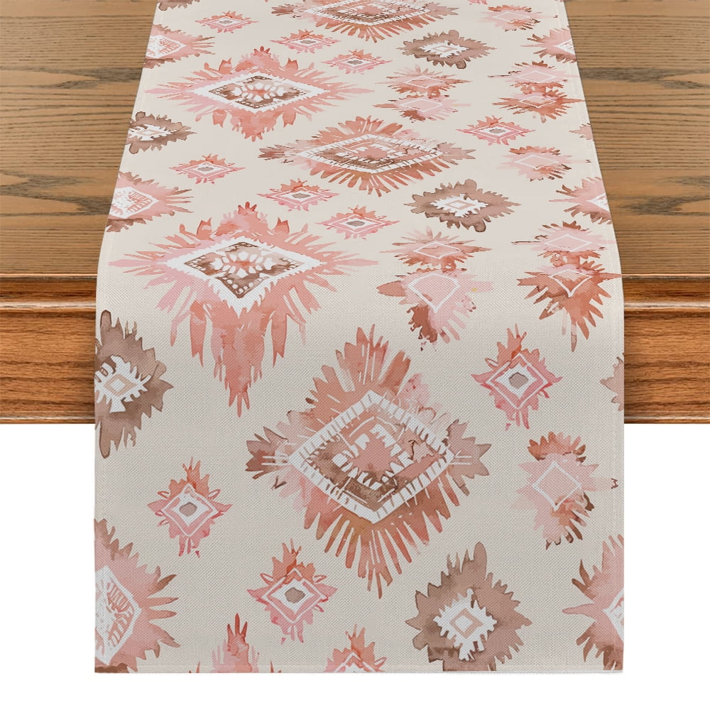 Bohemian Geometric Ethnic Table Runners Party Table r Farmhouse Dining ...