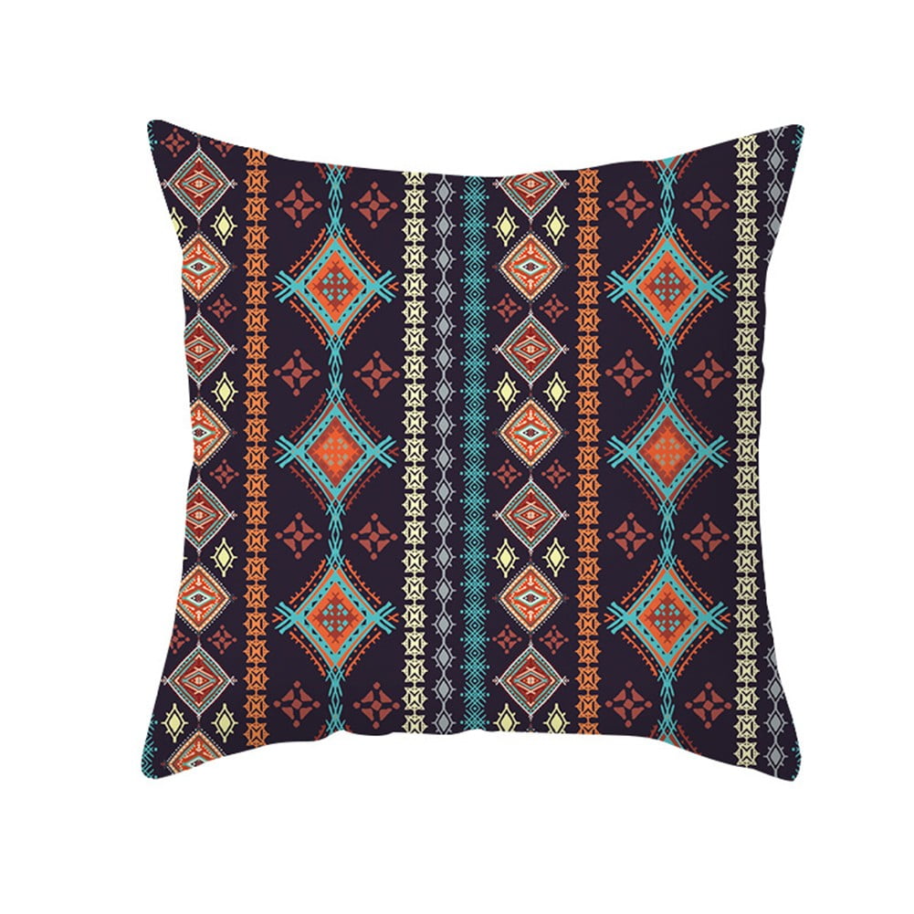 Bohemian Geometric Pattern Peach Skin Velvet Pillowcase Vintage ...