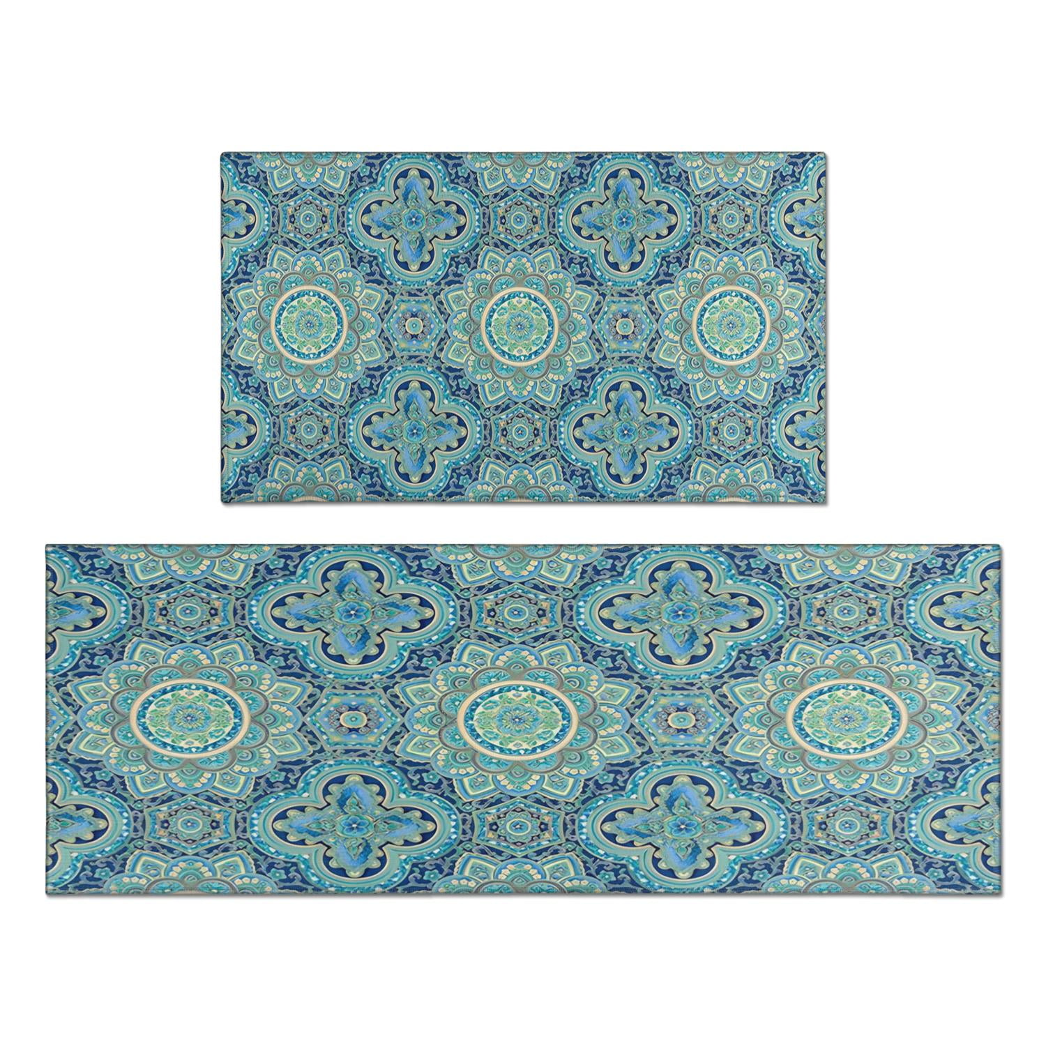 Bohemian Geometric Patterns Kitchen Rugs and Mats Sets Of 2, Funny ...