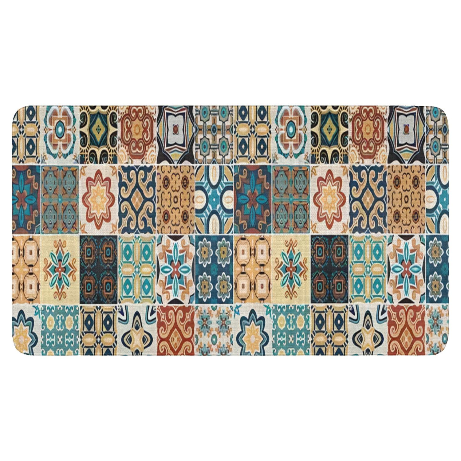Bohemian Geometric Patterns Retro (4) Door Mat 30 X 17 Inch Welcome ...