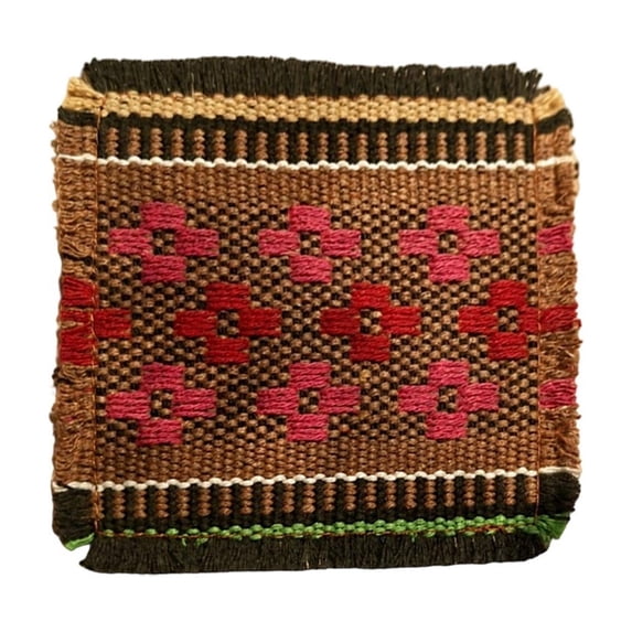 Bohemian Geometric Woven Drink Coasters, Durable Polyester Cotton Blend ...