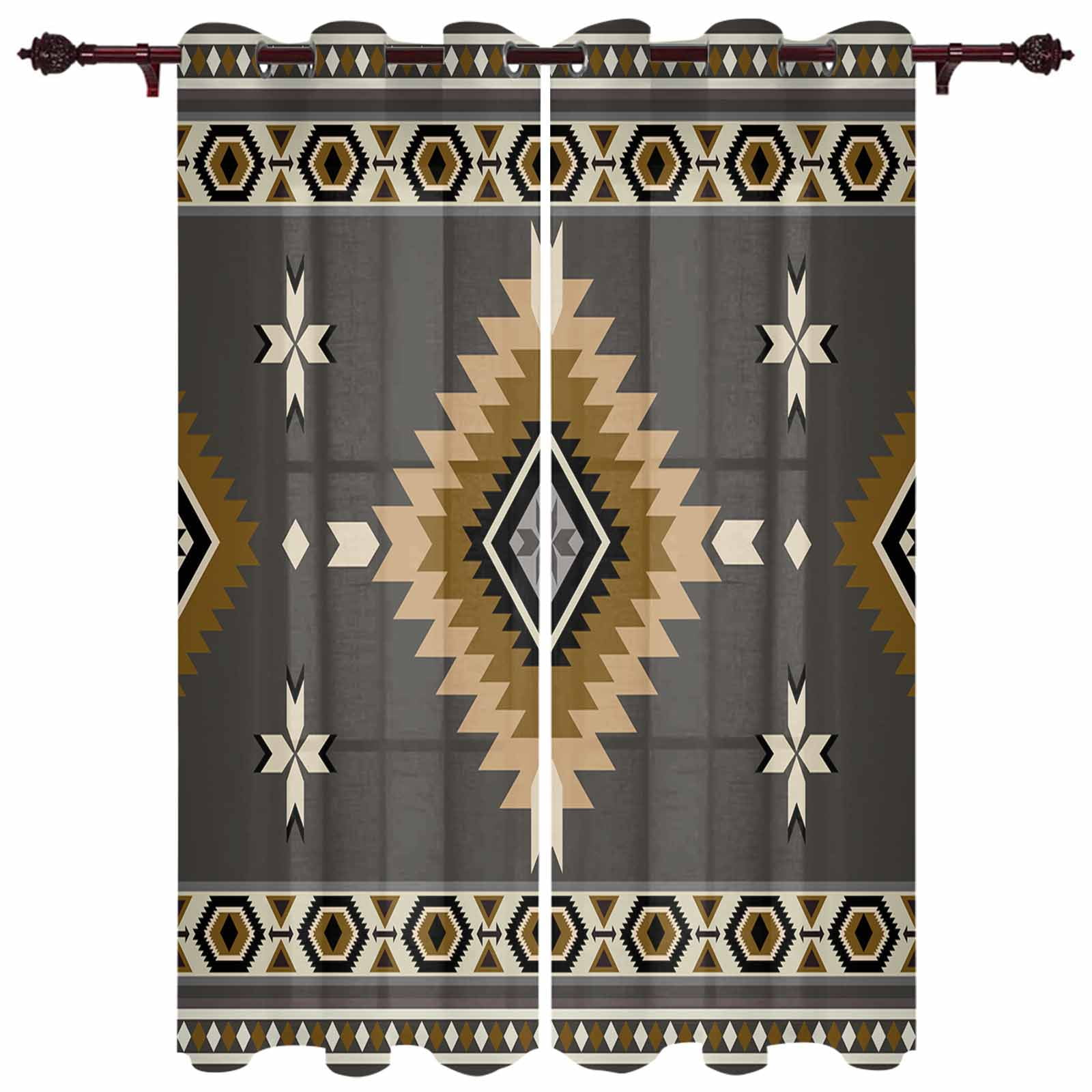 Bohemian Geometric ration Window Curtains for Living Room Luxury Bedroom Curtains Coffee Dining ...