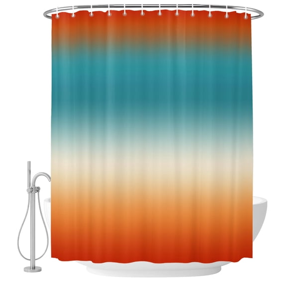 Bohemian Gradient Blue Shower Curtain for Bathroom, Modern Minimalist ...