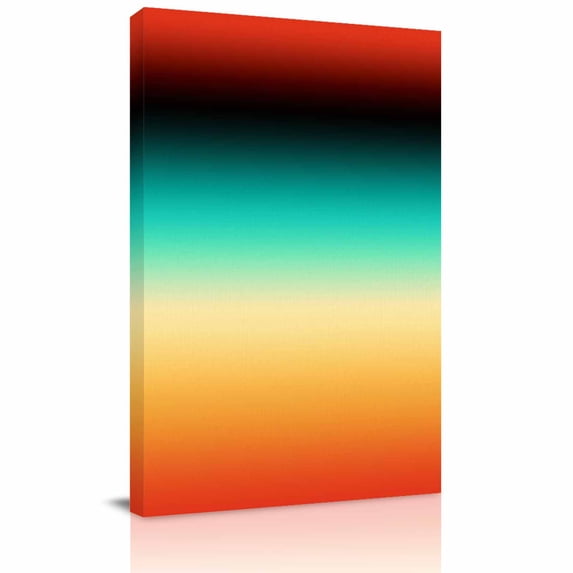 Bohemian Gradient Green Canvas Wall Art for Living Room, Modern ...