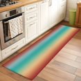 Bohemian Gradient Red Hallway Washable Runner Rug 2x6 Modern Minimalist ...