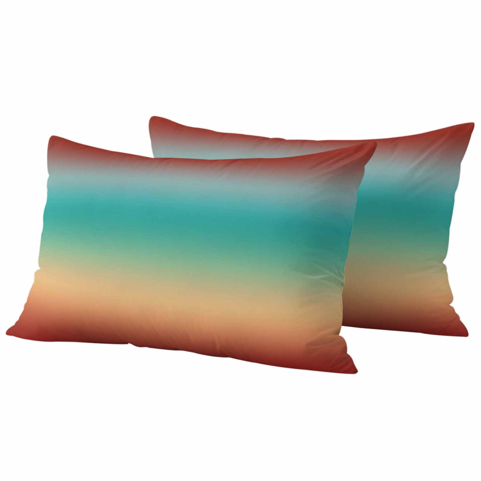 Bohemian Gradient Red Outdoor Waterproof Throw Pillow Covers Set of 2 ...
