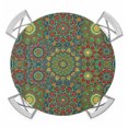 Bohemian Green Floral Round Table Cover, Boho Tribal Ethnic Abstract ...