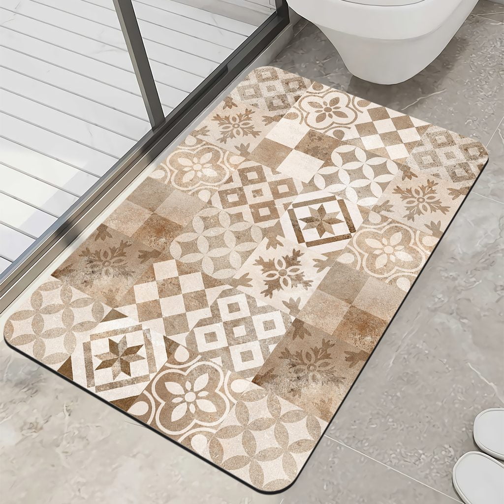 Bohemian Home Kitchen Floor Mat Carpet Rubber Non-slip Bath Mats ...