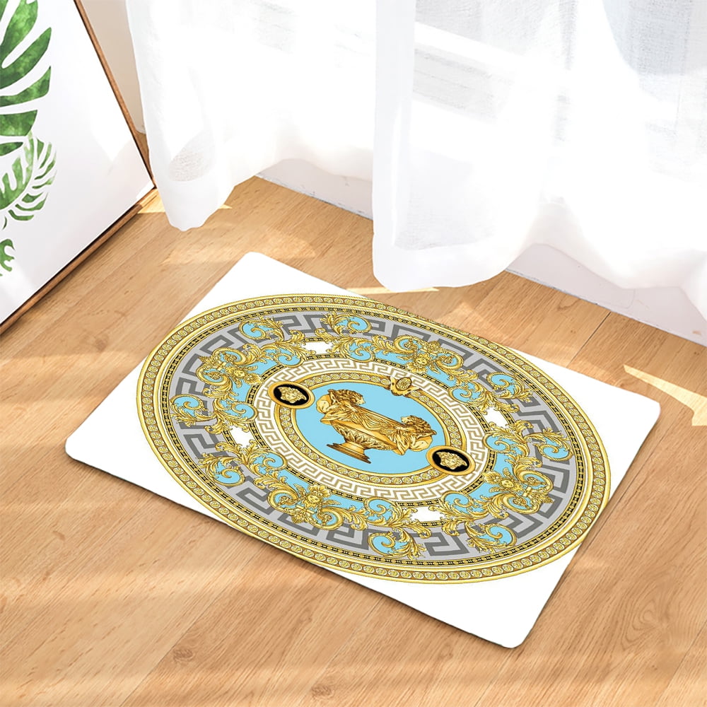 Bohemian Indian Greek style Bathroom Carpet Bath Mat Set 3D Printed ...