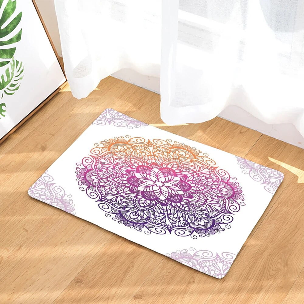 Bohemian Indian Greek style Bathroom Carpet Bath Mat Set 3D Printed ...
