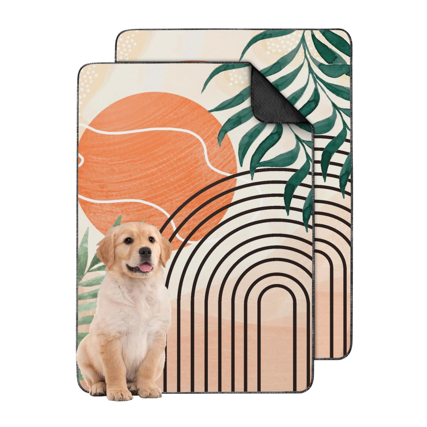 Bohemian Inspired Washable Potty Pads, 24x36 Reusable Dog Pads with Non ...
