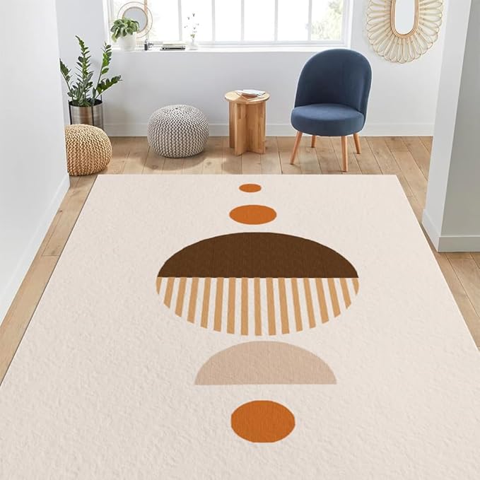 Bohemian Irregular Pattern Area Rug For Living Room, Minimalist Bedroom ...