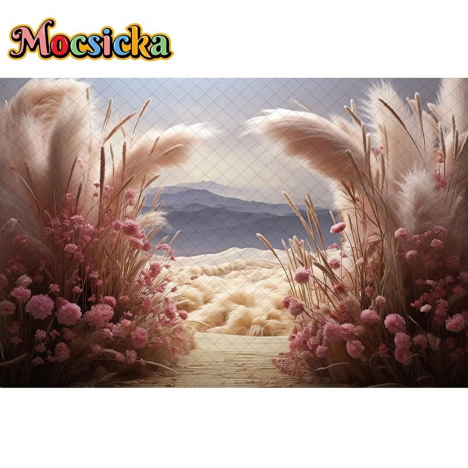 Bohemian Kids Photography Backdrop Fall Wheat Spring Floral Arch Decor ...