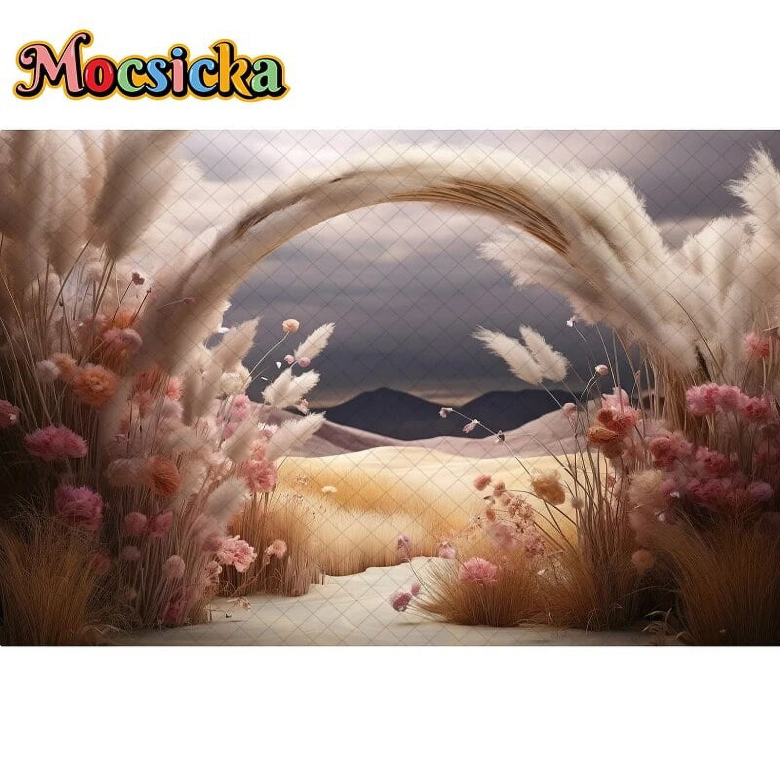 Bohemian Kids Photography Backdrop Fall Wheat Spring Floral Arch Decor ...