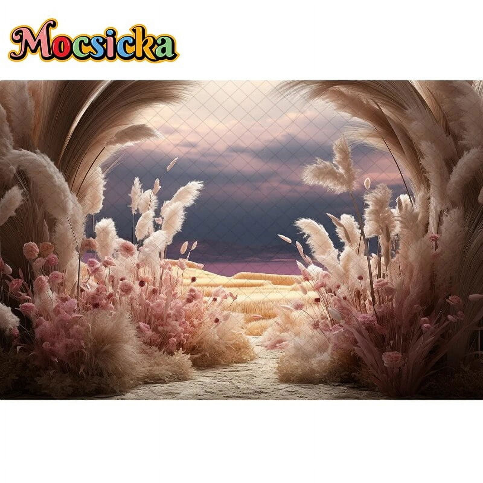 Bohemian Kids Photography Backdrop Fall Wheat Spring Floral Arch Decor ...