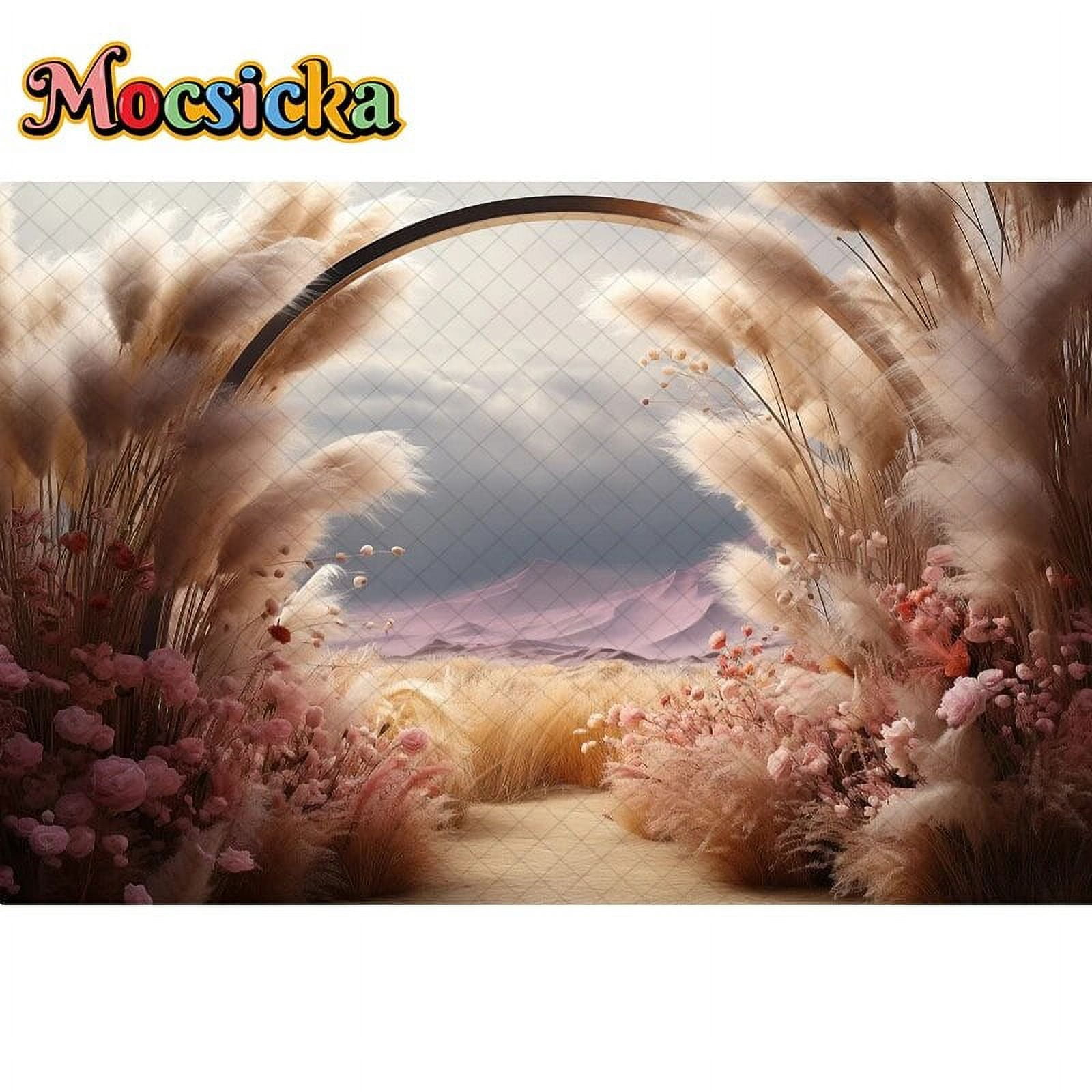Bohemian Kids Photography Backdrop Fall Wheat Spring Floral Arch Decor ...