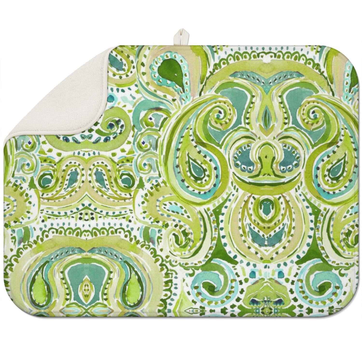 Bohemian Kitchen Coffee Mat Boho Microfiber Dish Drying Pad Retro ...