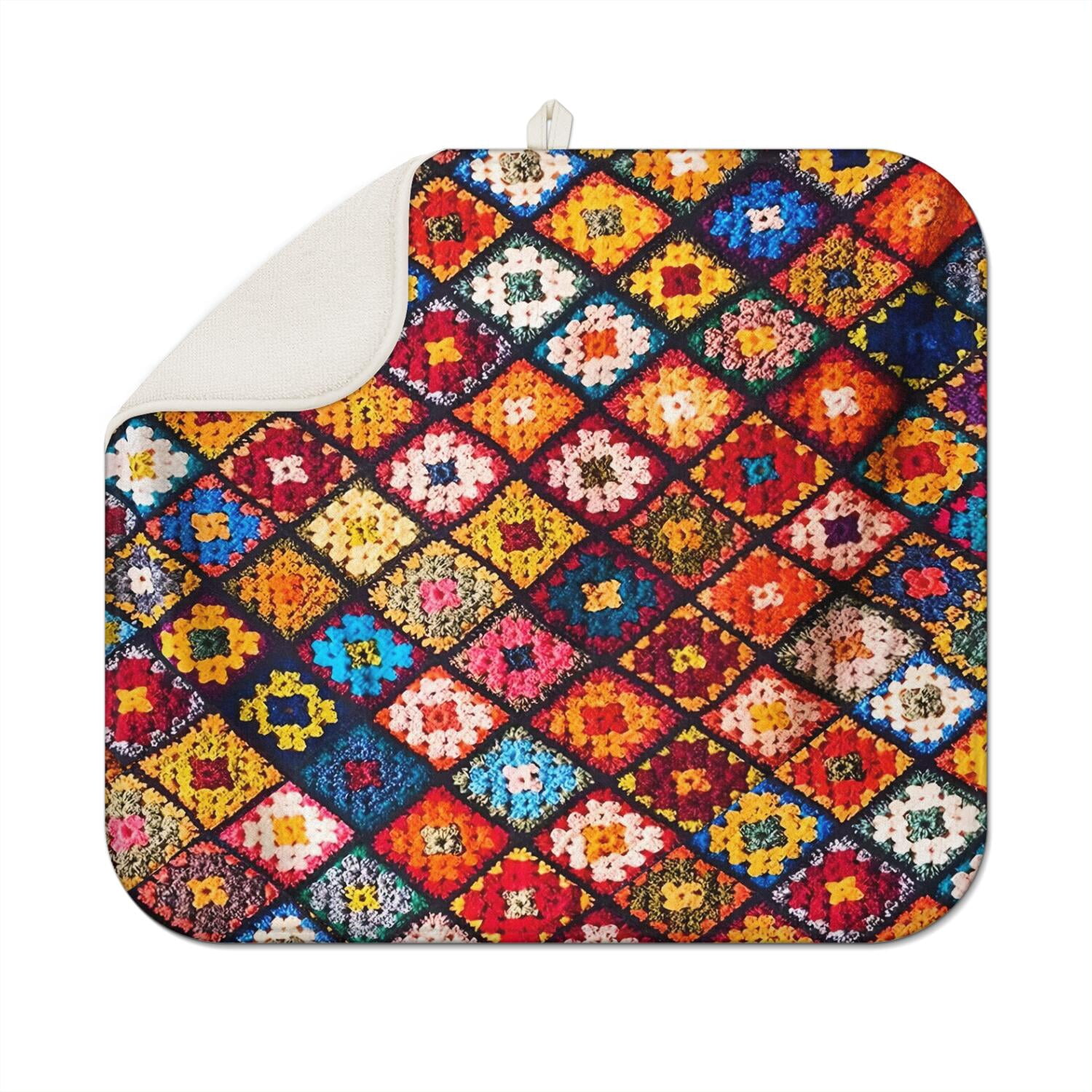 Bohemian Kitchen Coffee Mat Boho Microfiber Dish Drying Pad Retro ...