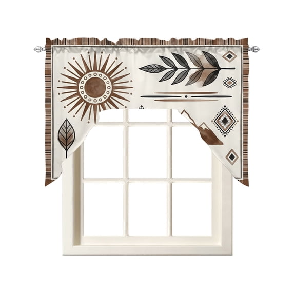 Bohemian Kitchen Swag Valances for Windows, Mountain Peak Southwest ...