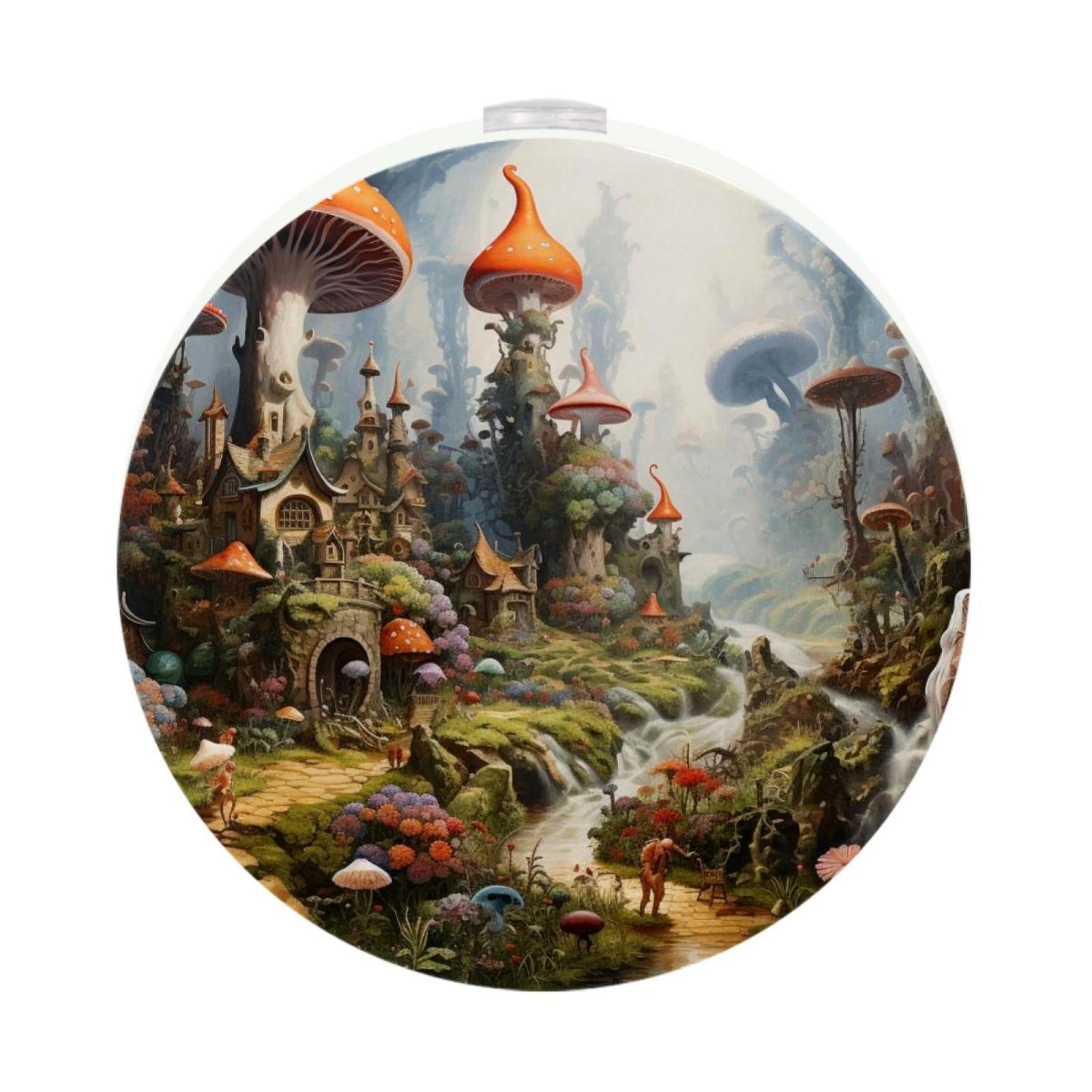 Bohemian LED Round Night Light - 2 Pack, Plug-in Motion Sensor Wall ...