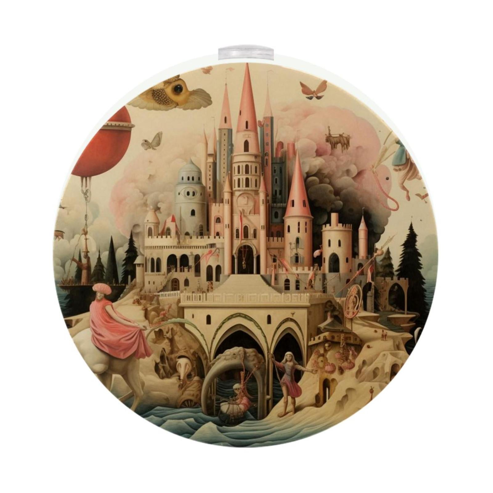 Bohemian LED Round Night Light - 2PCS, Energy-Efficient Plug-in ...